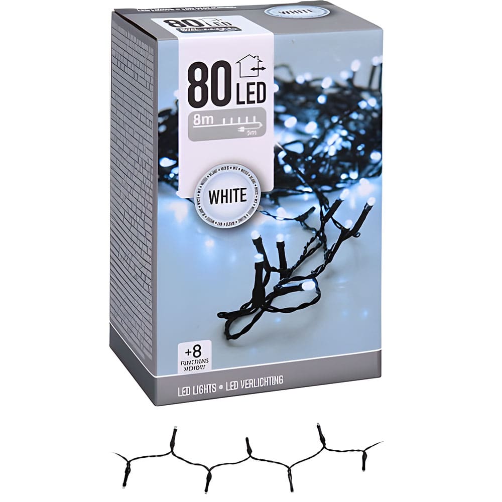 Гирлянда Koopman 80 LED 8 м холодный белый купить в Лиде - Иголенька